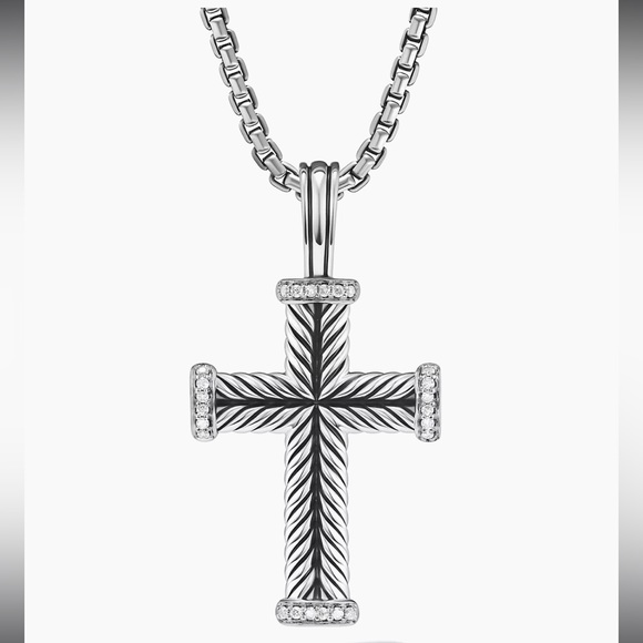 David Yurman | Accessories | David Yurman Chevron Cross Pendant With ...
